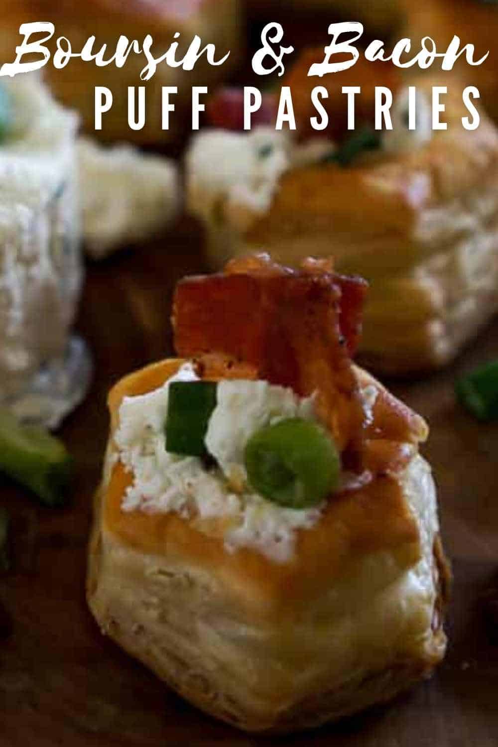 Boursin & Bacon Puff Pastry Appetizers - The Happier Homemaker