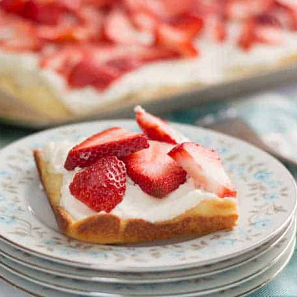 Strawberry Cream Puff Cake | The Happier Homemaker