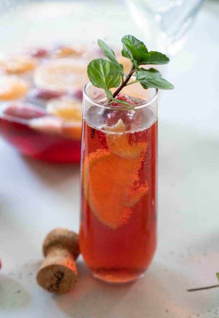 Easy Champagne Punch - The Happier Homemaker