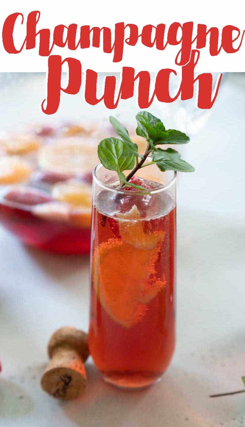Easy Champagne Punch - The Happier Homemaker