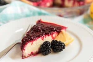 Lemon Blackberry Cheesecake - The Happier Homemaker