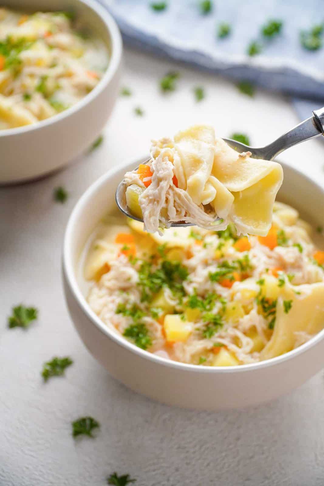 Pennsylvania Dutch Chicken Pot Pie - The Happier Homemaker