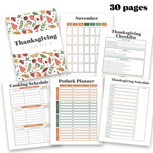 Printable Thanksgiving Planner - The Happier Homemaker