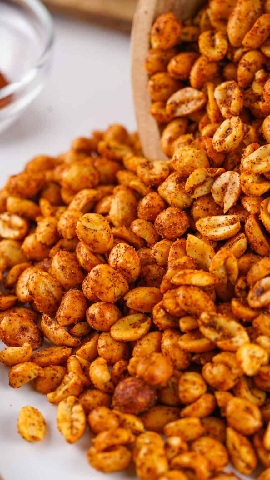 Spicy Cocktail Peanuts - The Happier Homemaker