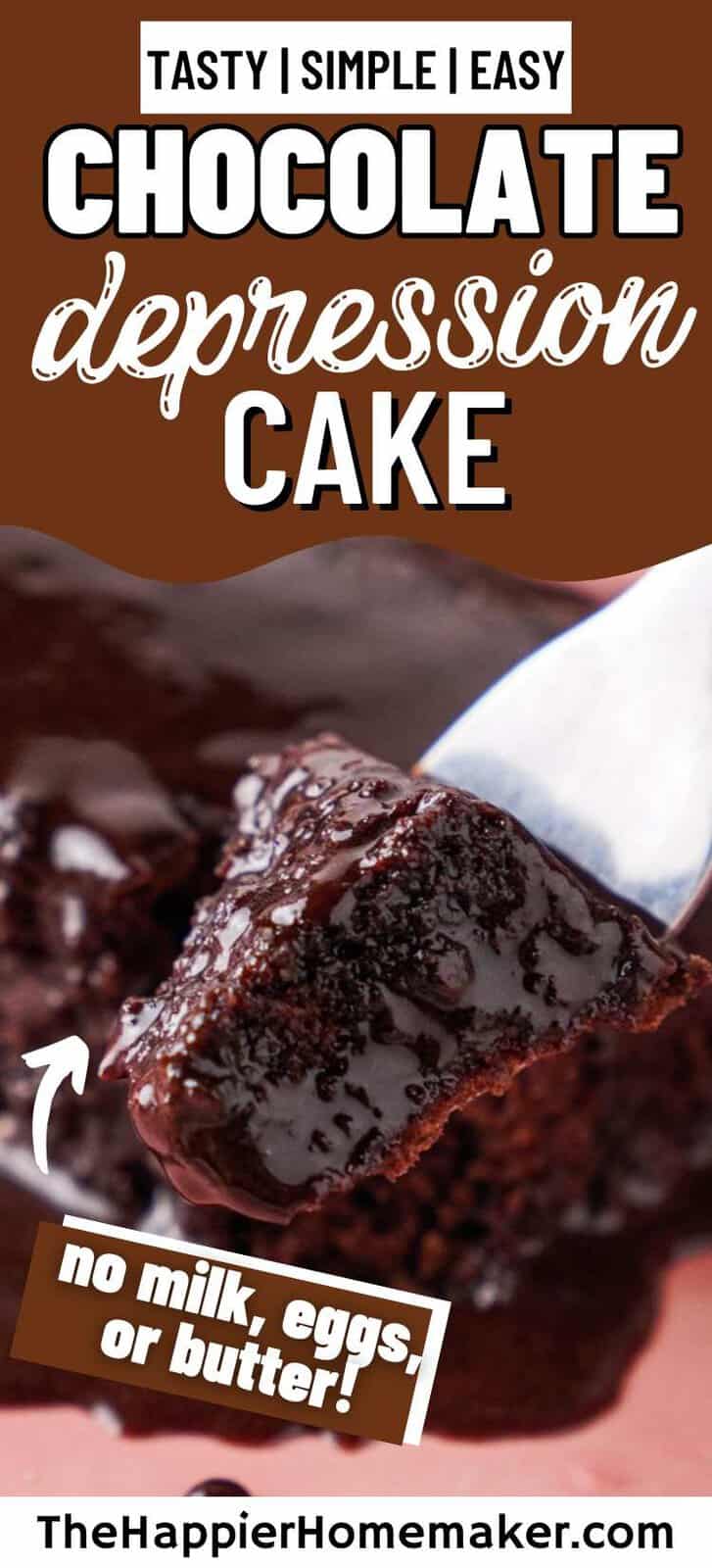 Chocolate Depression Cake - The Happier Homemaker