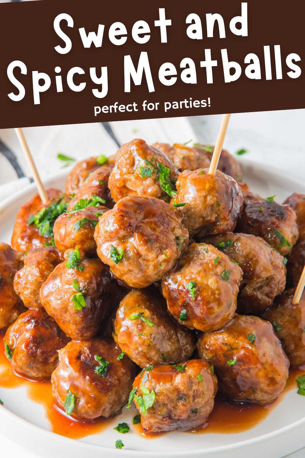 Sweet and Spicy Meatballs - The Happier Homemaker
