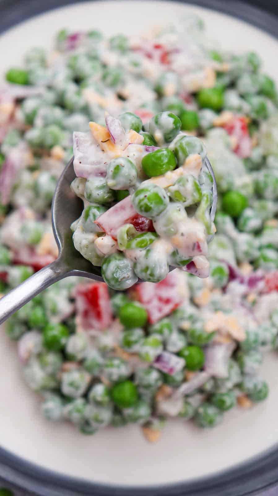 Easy Pea Salad - The Happier Homemaker